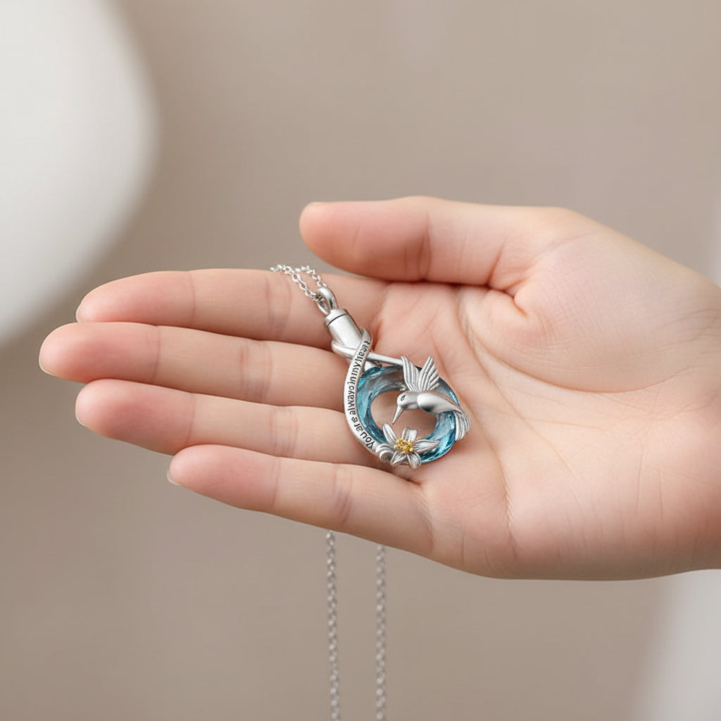 Hummingbird Memorial Necklace -Always in My Heart – Myglova