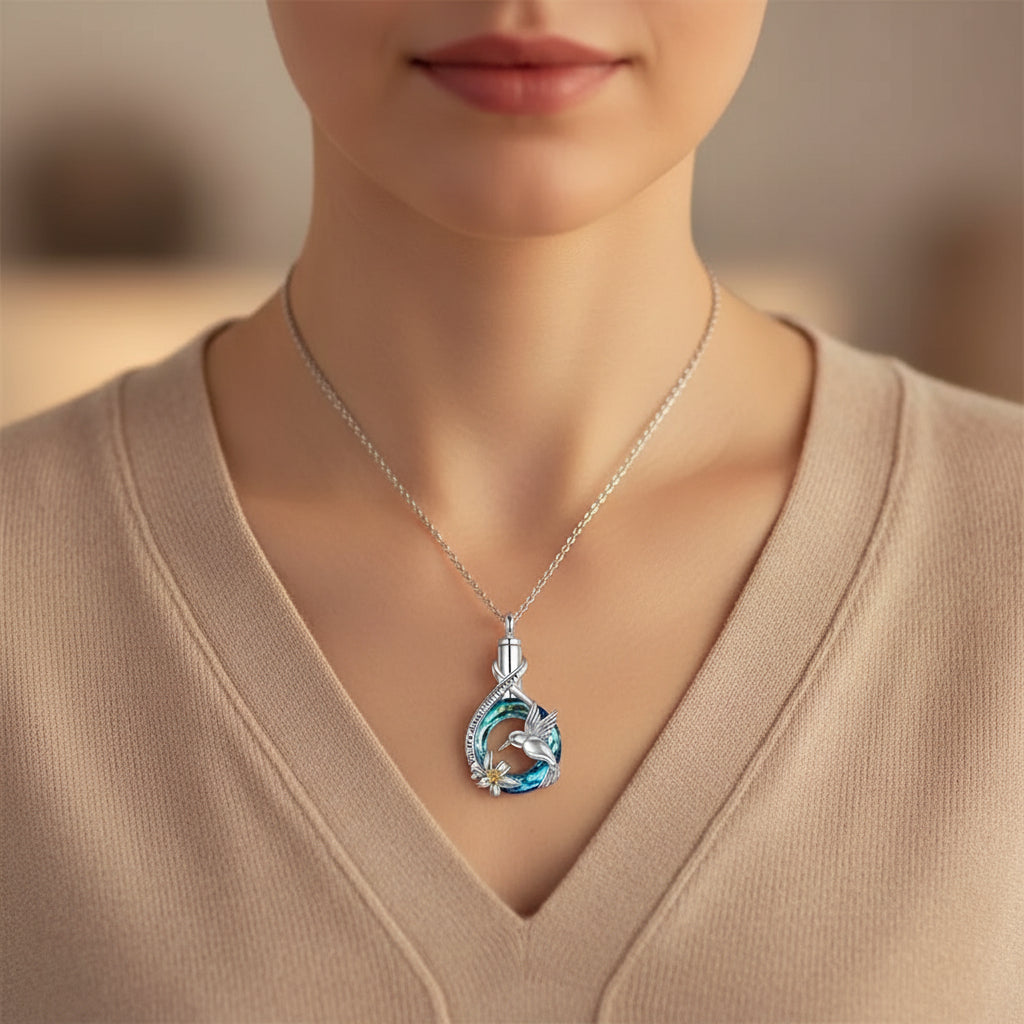 Hummingbird Memorial Necklace -Always in My Heart – Myglova